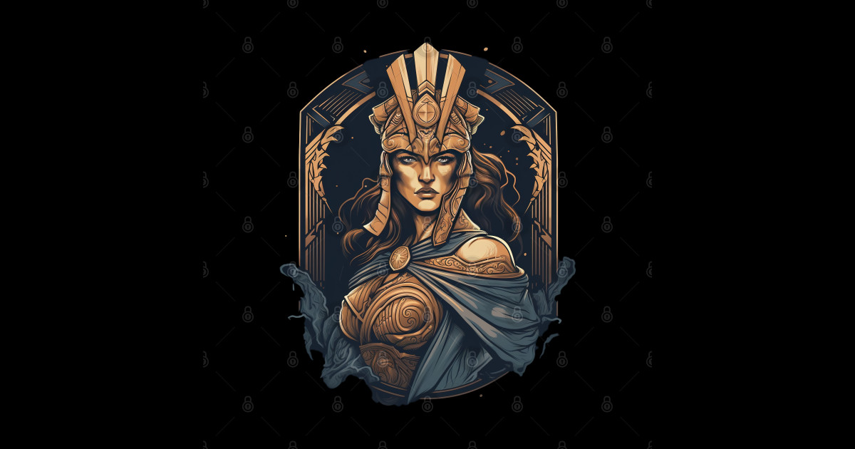 Athena Greek Goddess of War Portrait - Athena - Sticker | TeePublic