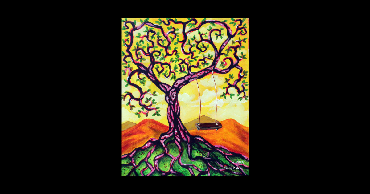 'THE FOREVER SUMMER TREE' - Tree - Sticker | TeePublic