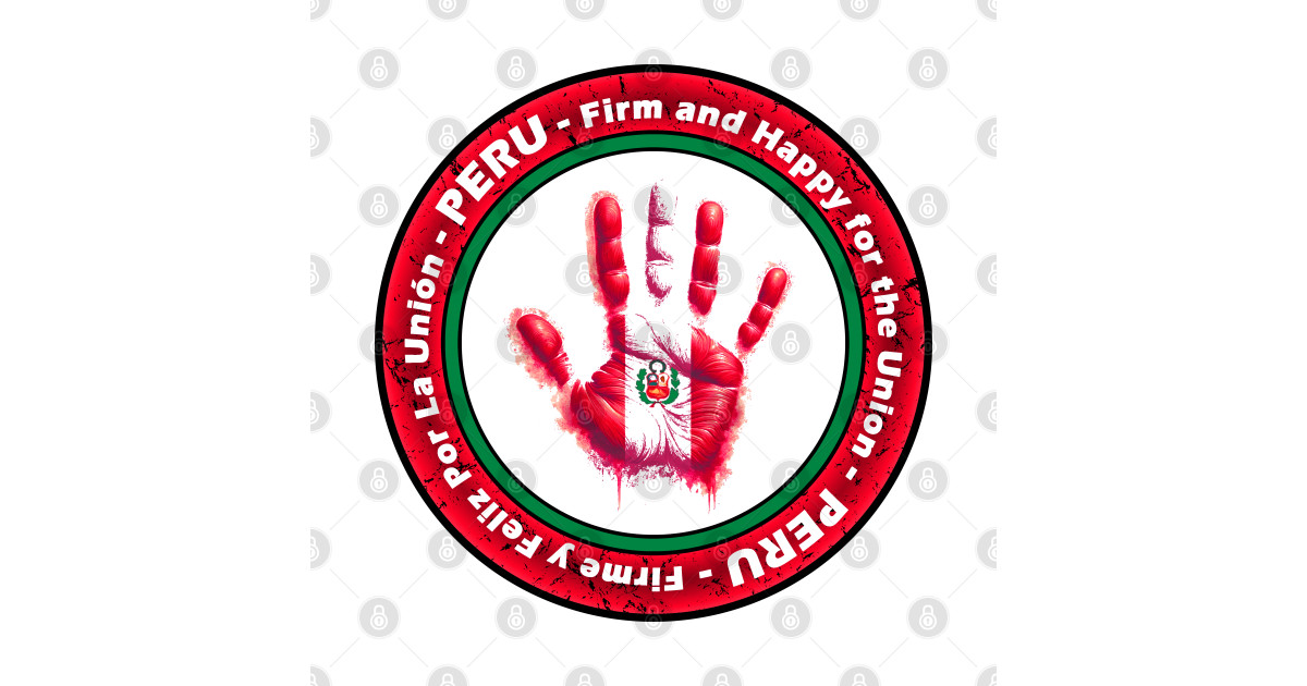 Peruvian Pride Handprint Flag with Peru Country Motto - Peruvian Flag ...