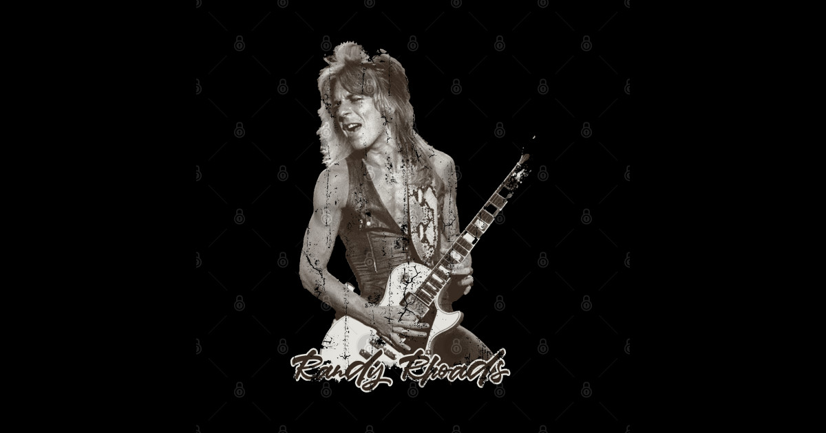 Retro Vintage Aesthetic - Randy Rhoads - Randy Rhoads - Sticker | TeePublic