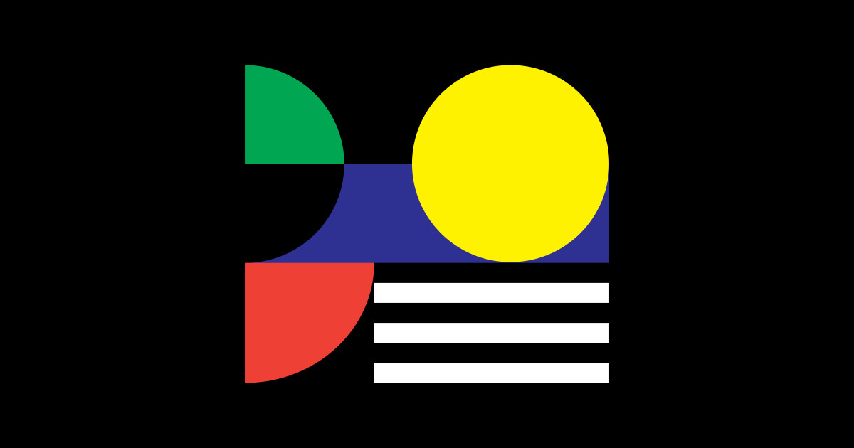 primary colors - Geometric - Sticker | TeePublic