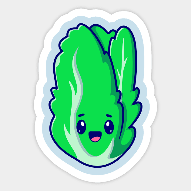 cute lettuce cartoon