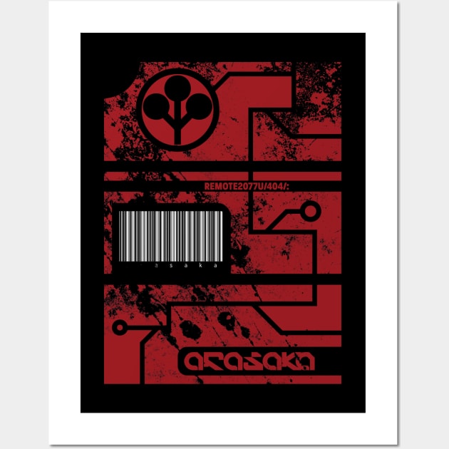 Arasaka, dark red. - Arasaka - Posters and Art Prints | TeePublic