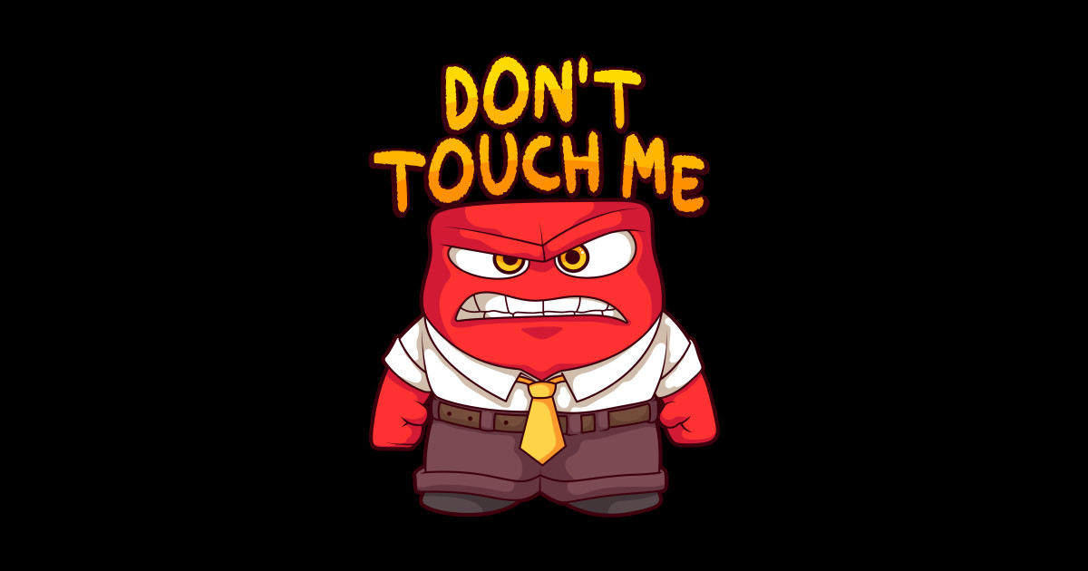 "Don't Touch Me" Anger Emotion from Inside Out - Inside Out - Sticker ...