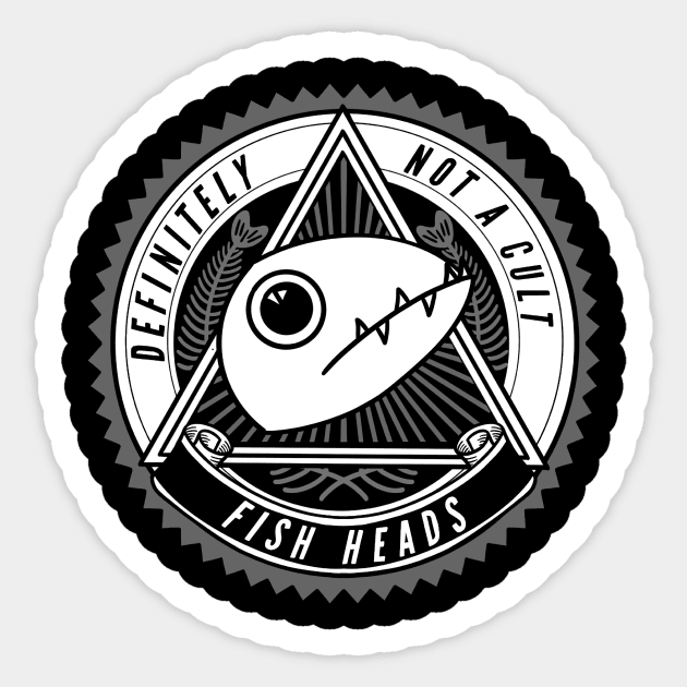 Not a Cult - Fish Head - Sticker | TeePublic