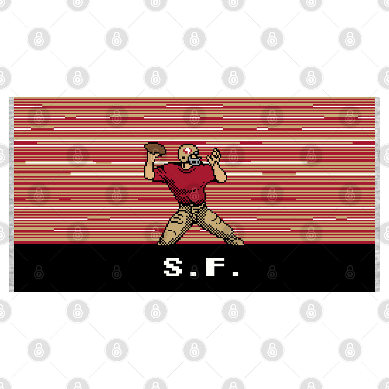 8-Bit Quarterback - San Francisco - Football - T-Shirt | TeePublic