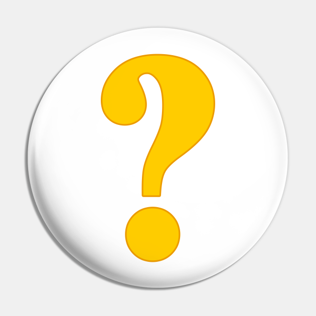 Question Mark ? Emoji in Yellow - Question - Pin | TeePublic