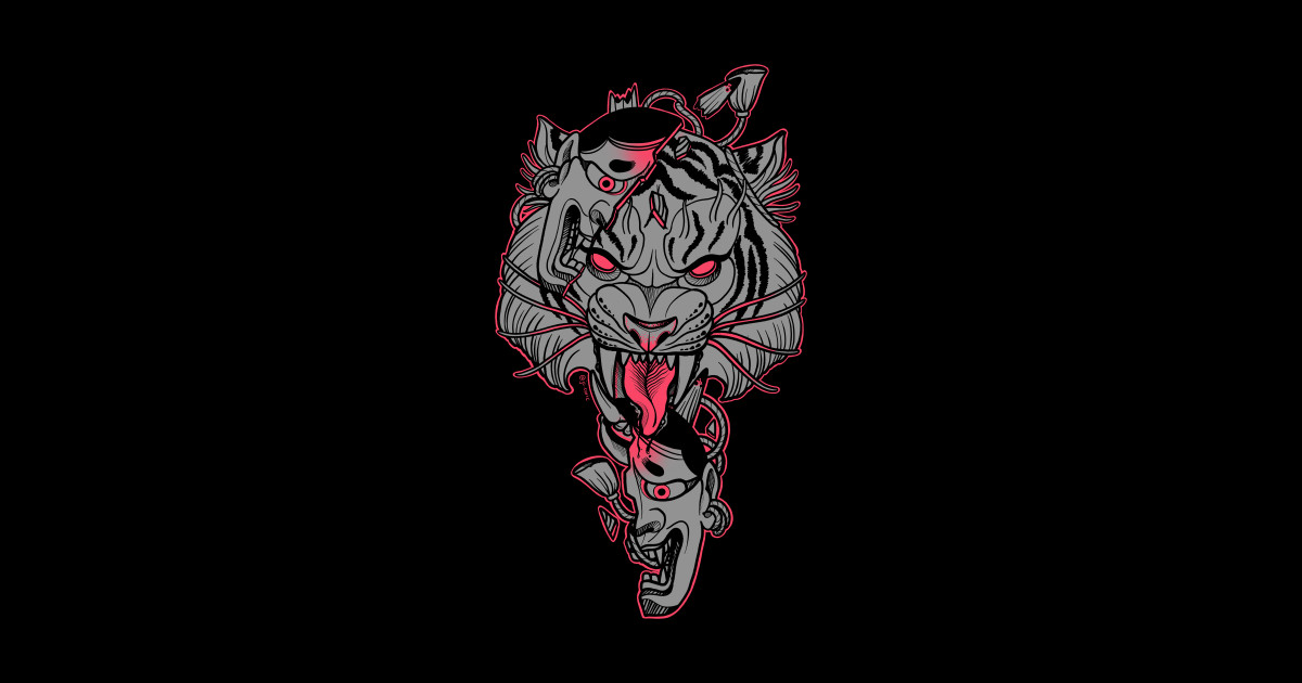 Tiger hannya - Hannya - Sticker | TeePublic