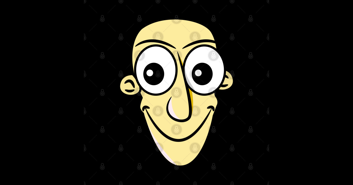 Grinning Funny Face Cartoon Emoji - Funny Face - Sticker | TeePublic