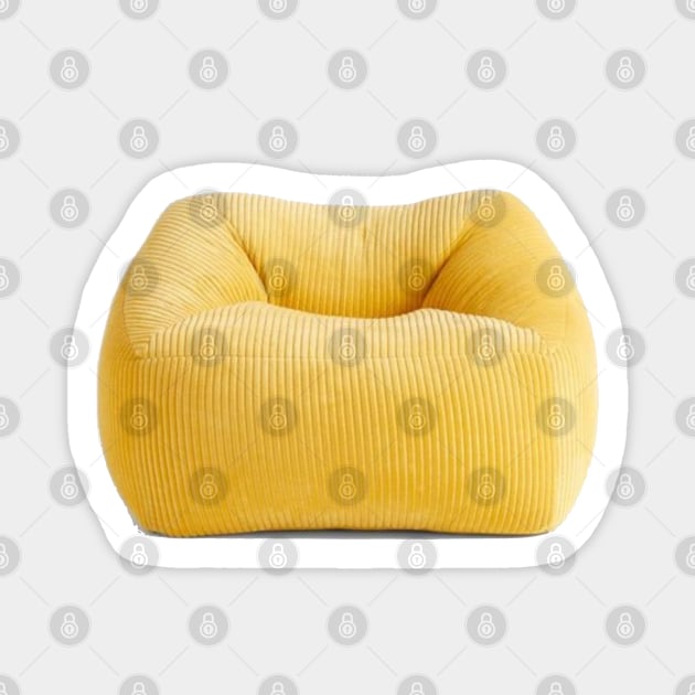 yellow bean bag - Bean Bag - Sticker | TeePublic