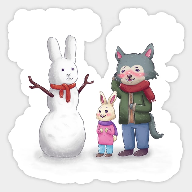 beastars winter - Legoshi - Sticker | TeePublic