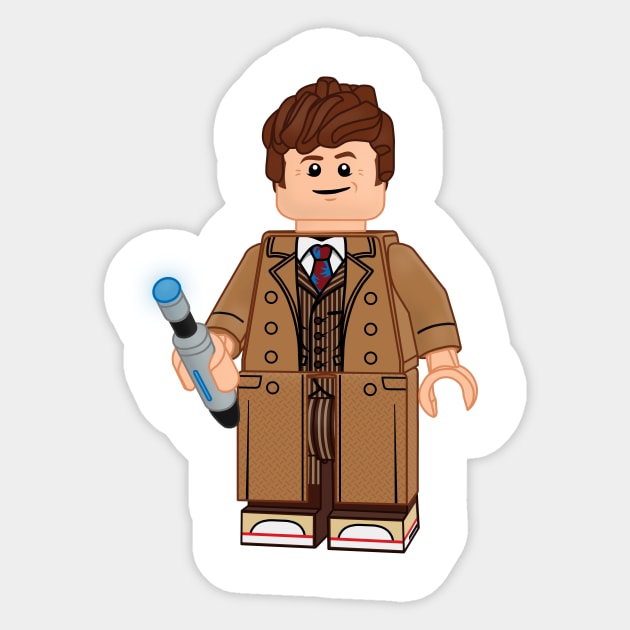 Lego Doctor Who Tenth Doctor - Doctor Who - Sticker | TeePublic