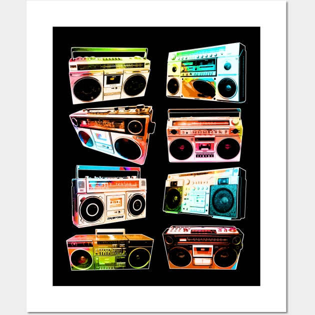 Colorful Pop Art Boomboxes - Boombox - Posters and Art Prints | TeePublic
