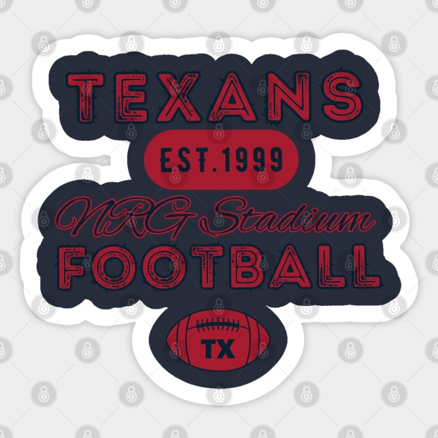 Houston Football Vintage Style - Houston Texans - Sticker | TeePublic