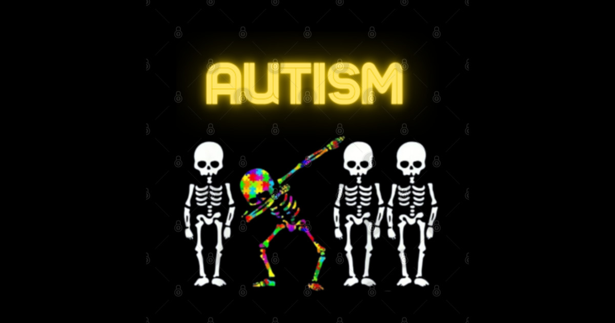 Autism Skeleton Meme - Autism Day - Sticker | TeePublic