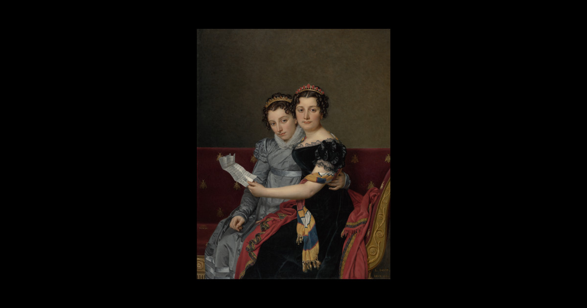 The Sisters Zenaide and Charlotte Bonaparte by Jacques-Louis David ...