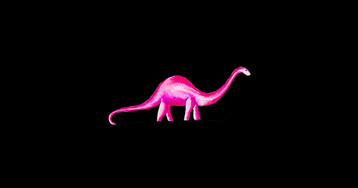 Pink Diplodocus Dinosaur Watercolour Print for Kids - Dinosaur ...
