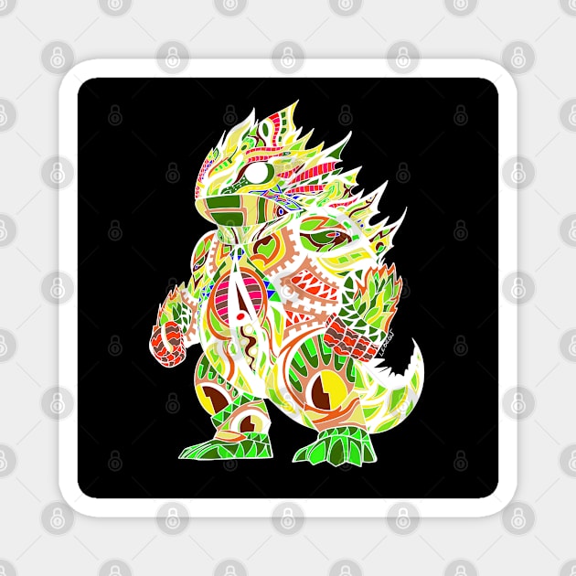 swamp monster ecopop in kawaii leaf patterns in cryptid design ...