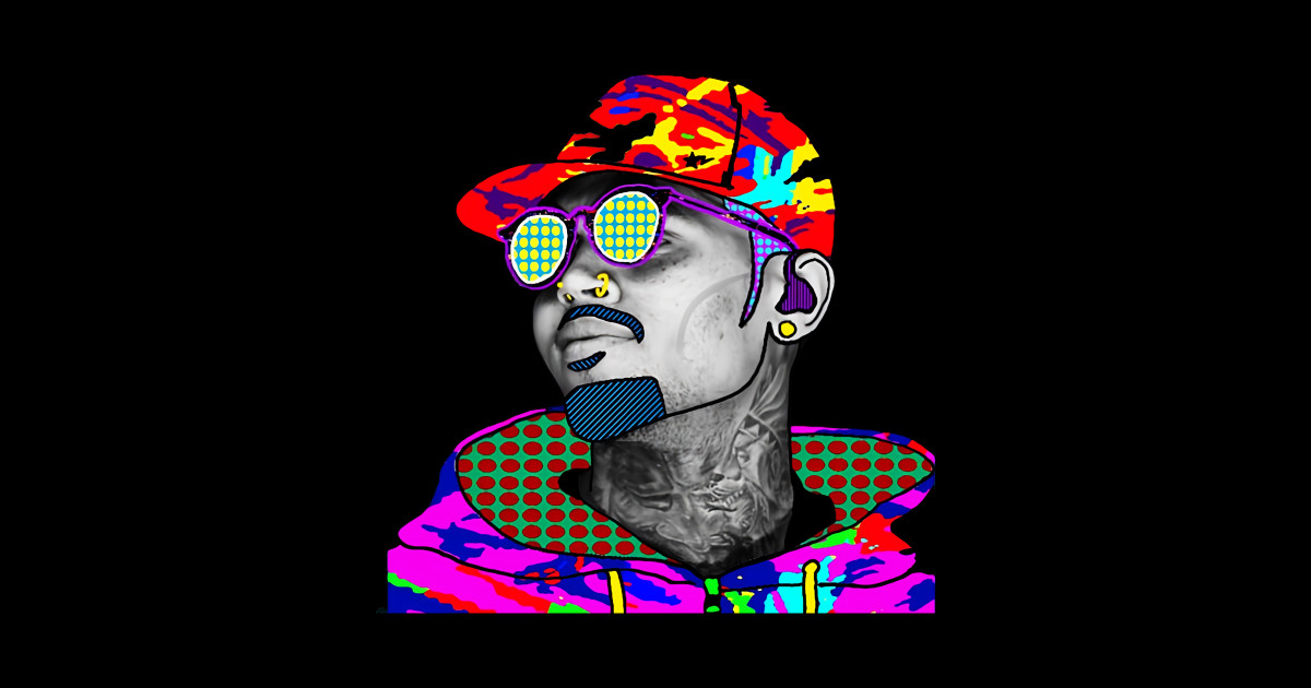 chris brown graphic - Chris Brown - Sticker | TeePublic