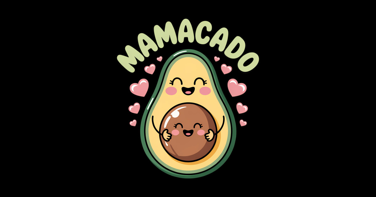Mamacado Cute Avocado Fruit Pregnant Mother Pregnancy Mom - Mamacado ...