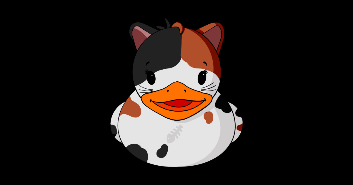 Calico Cat Rubber Duck - Cat - Sticker | TeePublic