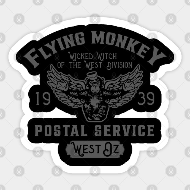 Flying Monkey Postal Service - Flying Monkeys - Sticker | TeePublic