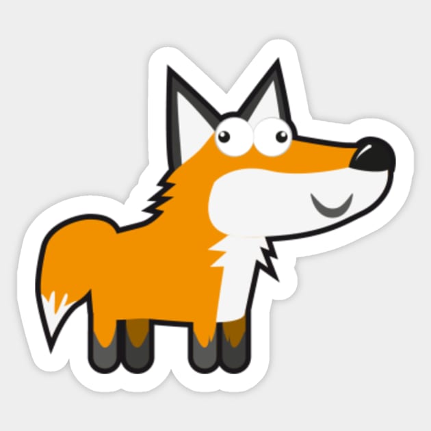 Derpy fox sticker - Fox Sticker - Sticker | TeePublic