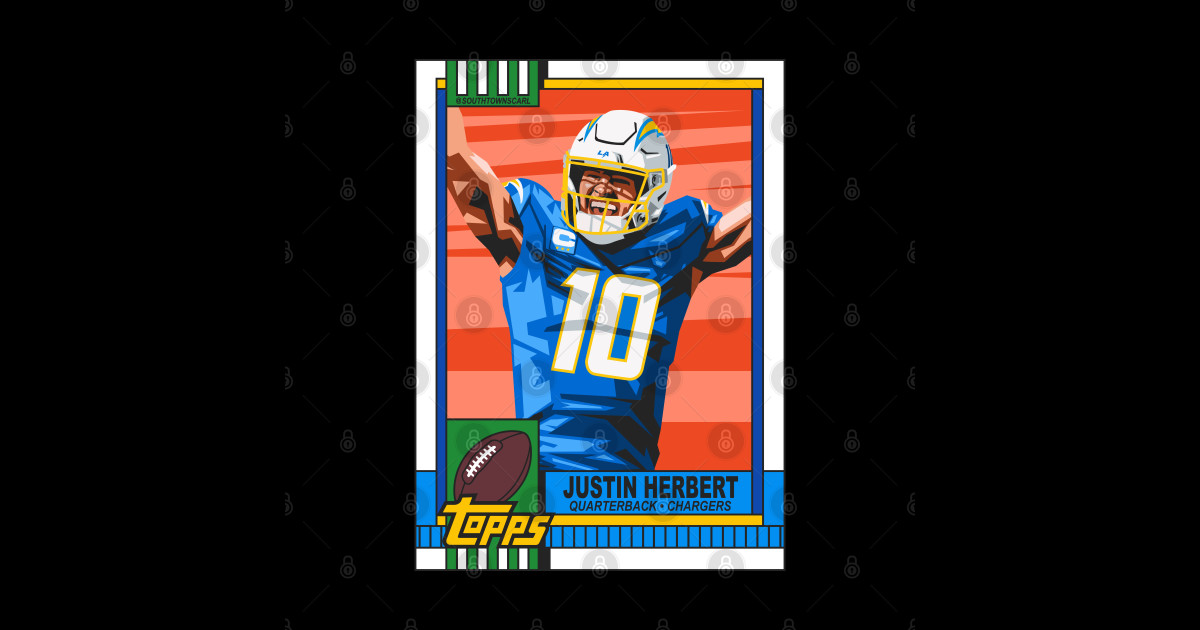 Retro Justin Herbert Card - Justin Herbert - Sticker | TeePublic