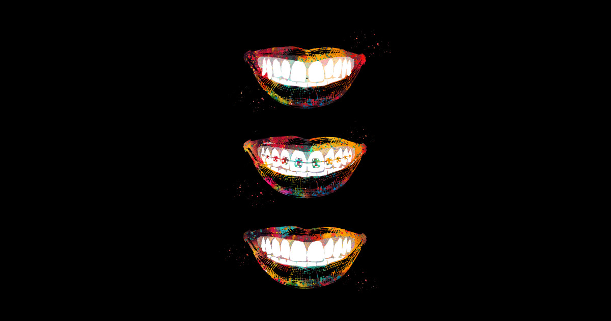 Before, with and after braces - Braces - T-Shirt | TeePublic