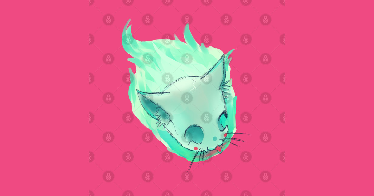 Wisp - ghost cat - Wisp - T-Shirt | TeePublic