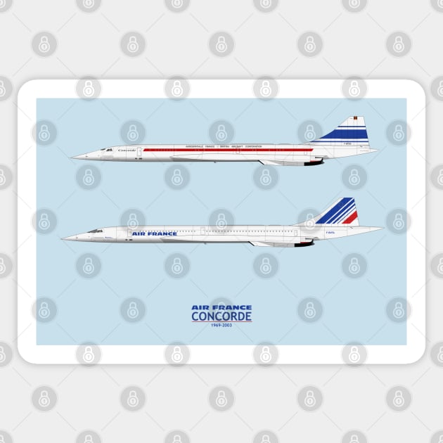 French Concorde - Concorde Airplane - Sticker | TeePublic