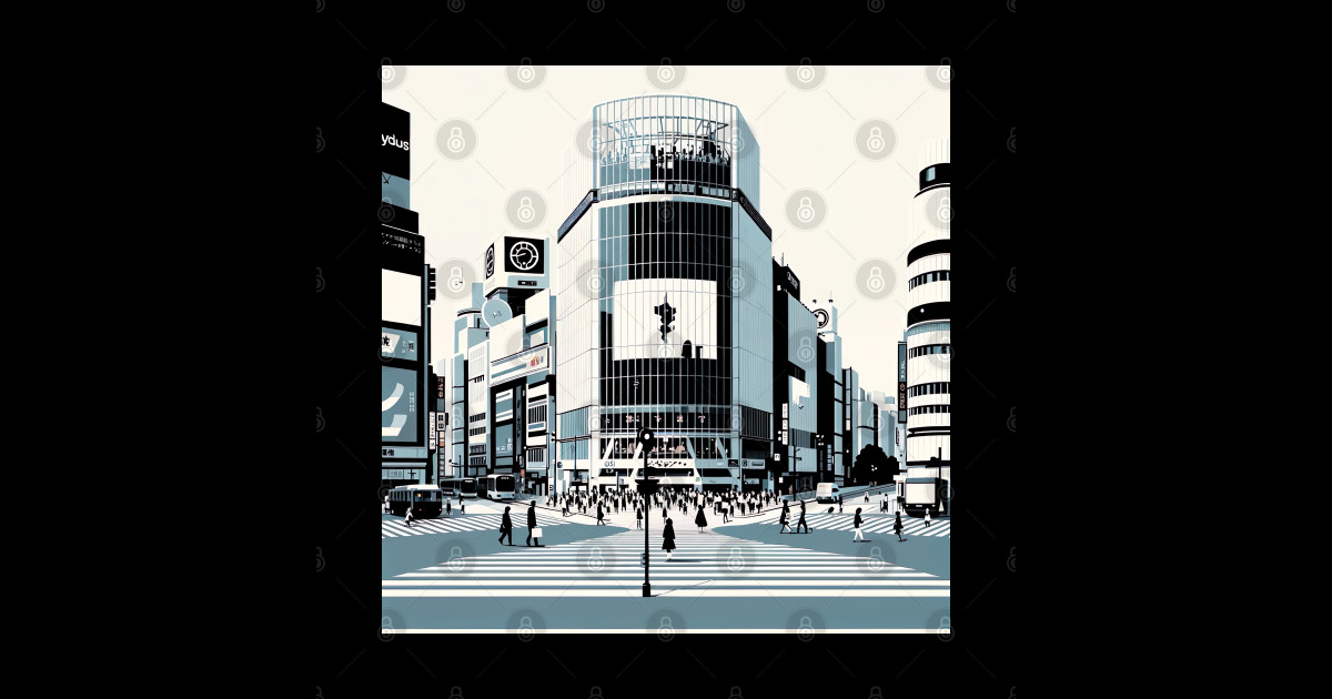 Shibuya Crossing Tokyo - Tokyo - Posters and Art Prints | TeePublic