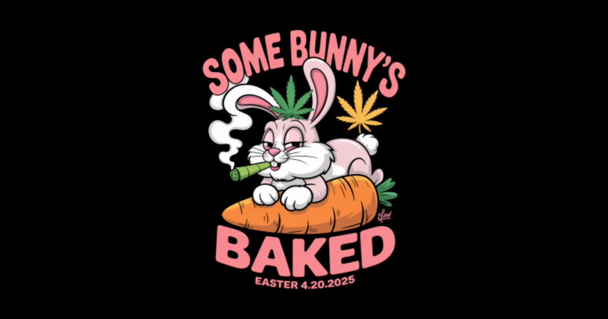 420 Easter Smoking Rabbit Cannabis - Rabbit Cannabis - Sticker | TeePublic