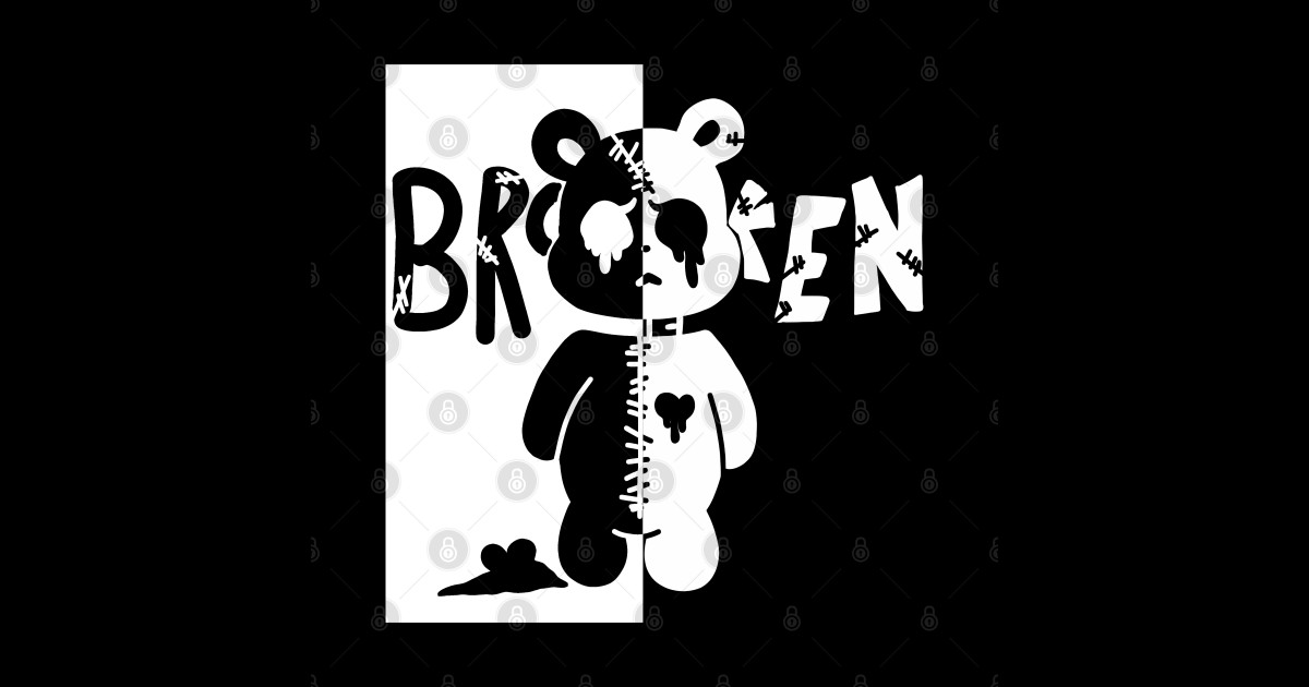 Broken Bear Design - Bear Pun - Sticker | TeePublic