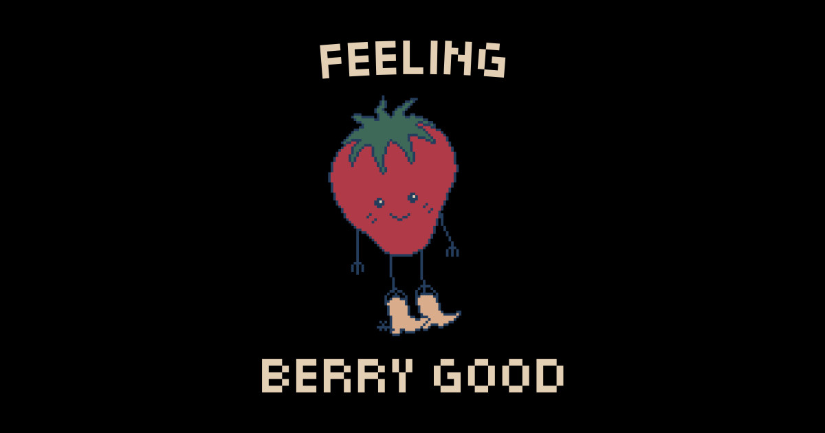 Feeling Berry Good! 8-Bit Pixel Art Strawberry - Berry - Posters and ...