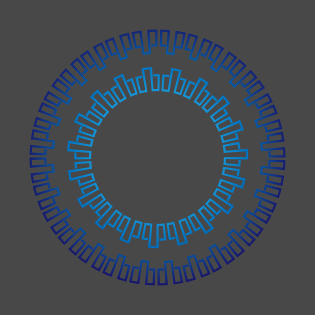 Runa in shades of blue - Runes - T-Shirt | TeePublic