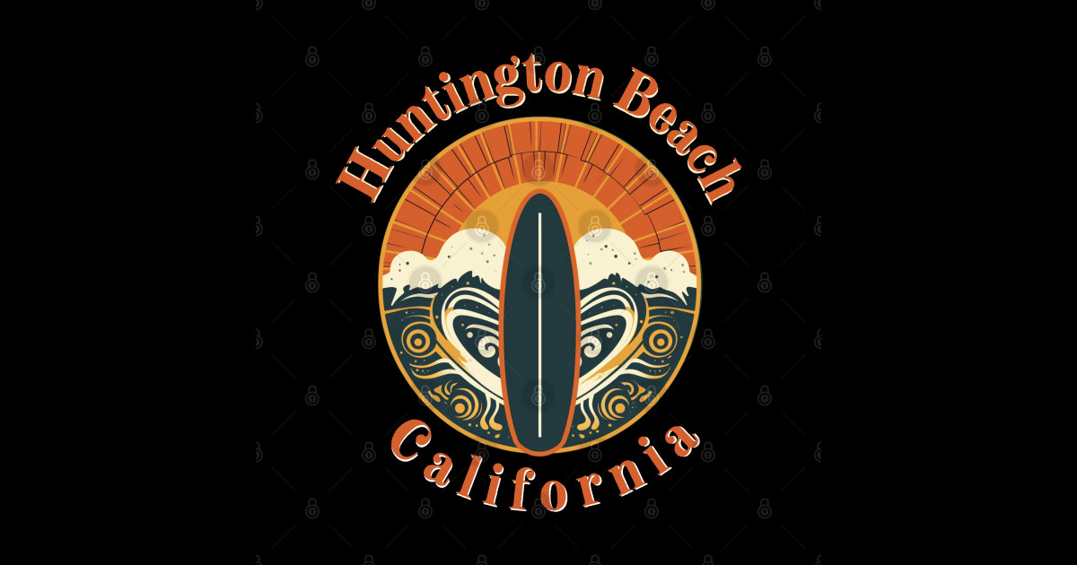 Surf Huntington Beach - Huntington Beach - Sticker | TeePublic