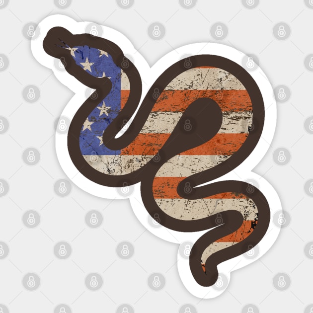 USA flag Snake Art work - Dont Tread On Me - Sticker | TeePublic