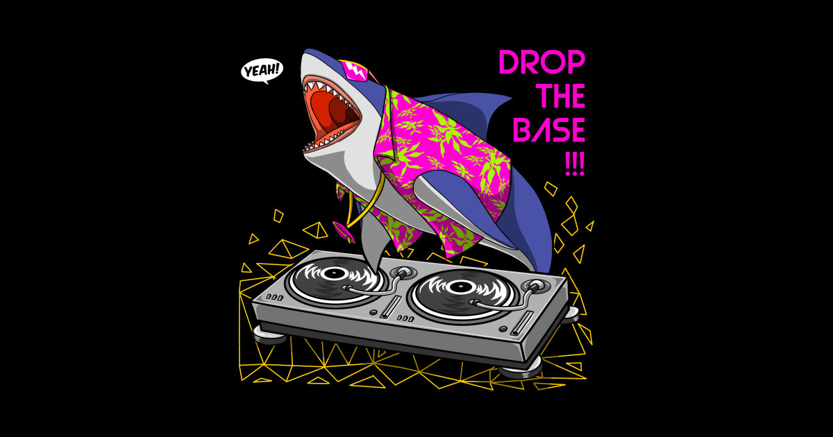 dj shark cartoon comics style character design - Dj - Posters and Art ...