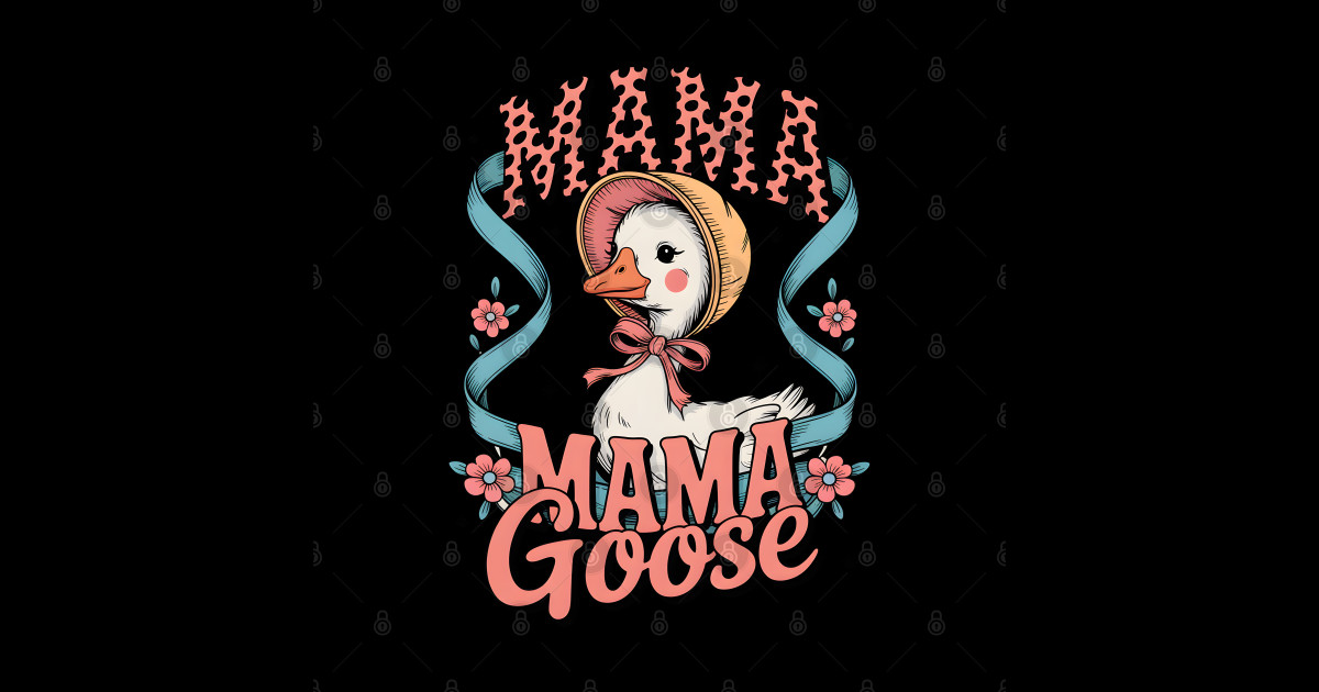 Mama Goose With Baby Coquette Vintage Ribbon Goose Lover - Mama Goose ...