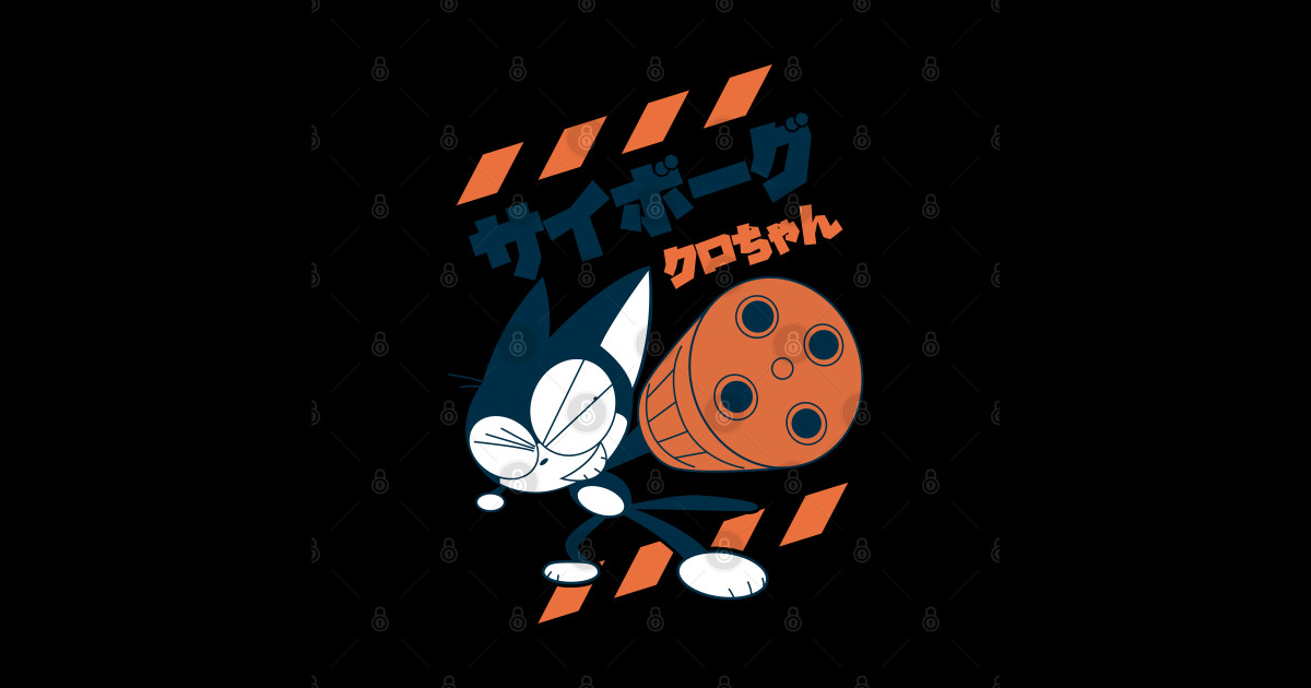 Cybercat Kurochan - Kurochan - Sticker | TeePublic