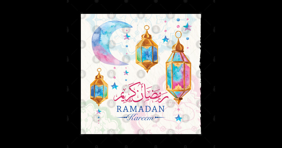 Ramadan Kareem Islamic Greeting Arabic Calligraphy Muslim Month ...