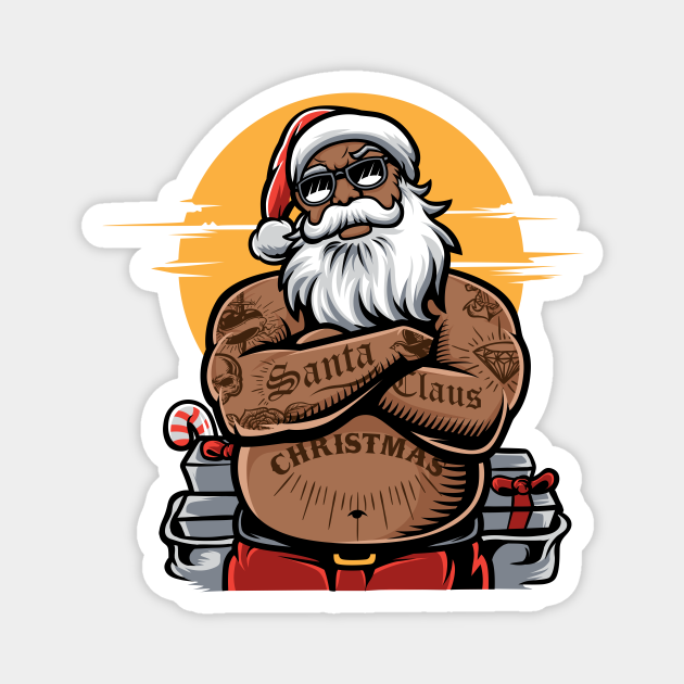 Badass Black Santa Claus // Cool African-American Santa // Black ...