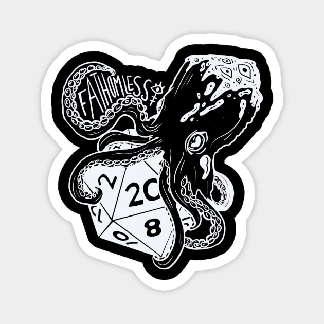 Fathomless D20: dnd 5e warlock dice White and black text - Dnd - Magnet ...
