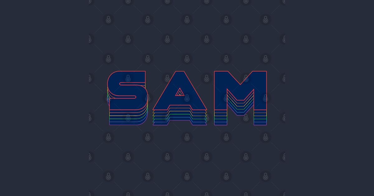 Sam Rainbow Pattern - Sam - T-Shirt | TeePublic