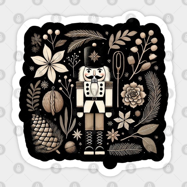 Nutcracker on Fall Leaves - Nutcracker - Sticker | TeePublic