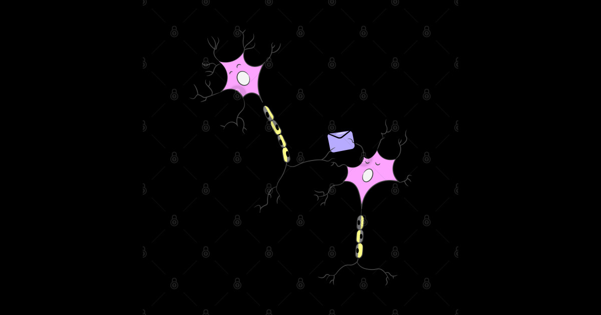 Neuron transmitting Message - Neuron Cells - Magnet | TeePublic