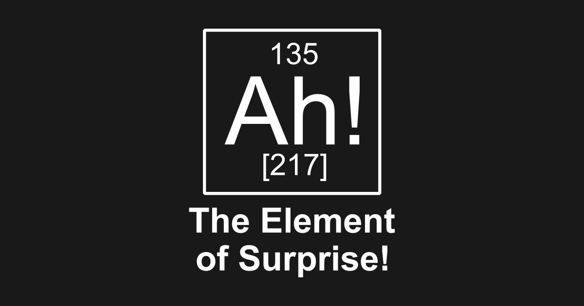 Ah! Element Of Surprise - Science Periodic Table - T-Shirt | TeePublic