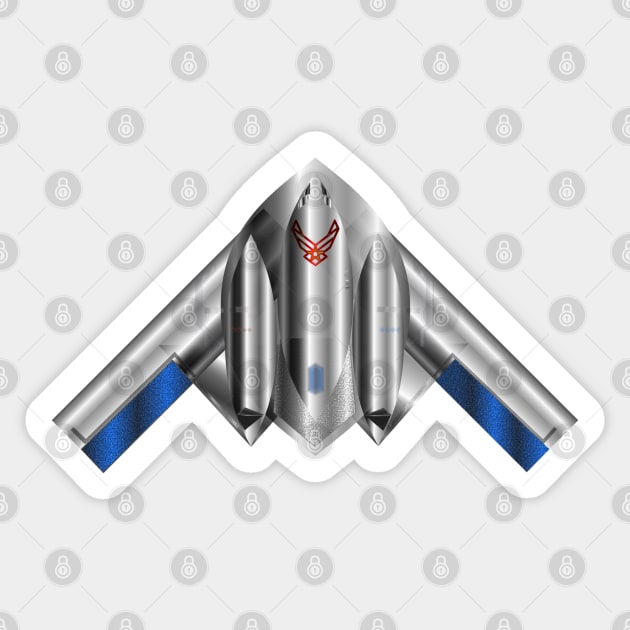 USAF Spirit B2 Stealth Bomber - Red White Blue - Aircraft - Sticker ...