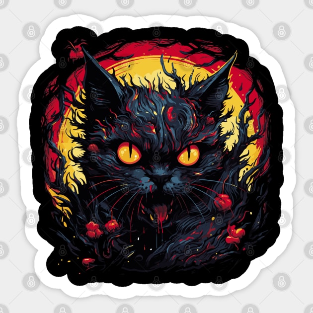 Scary Goth Cat Chilling goth black cat for halloween - Halloween Cat ...